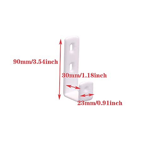 4pcs PVC Coated Bed Ladder Hooks, Iron Bunk Bed Ladder Hooks Brackets,Heavy Duty Hook Brackets for Bed Decoration Tool