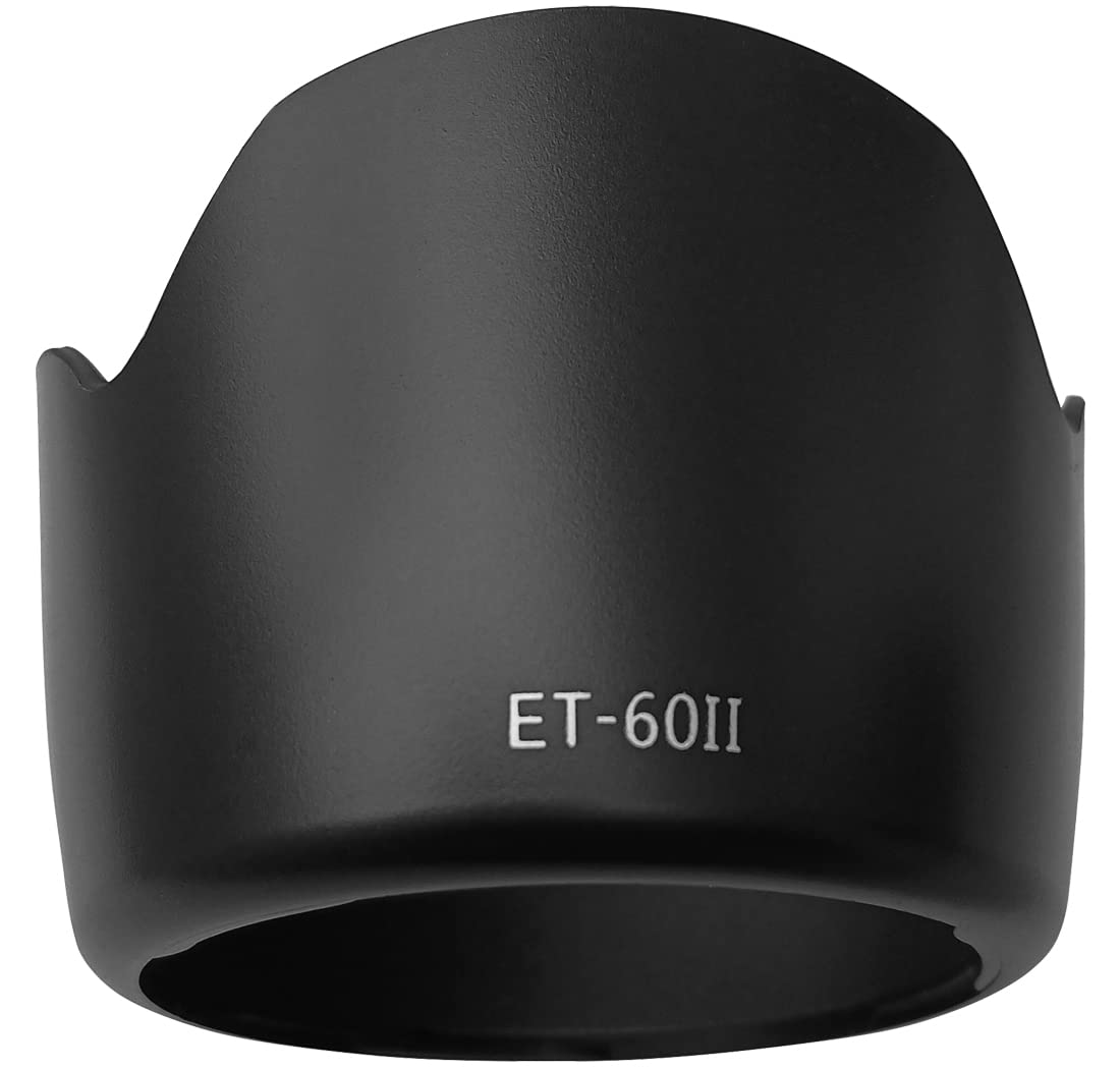 ET-60 Lens Hood Shade for Canon EF 75-300mm f/4-5.6 III,EF 75-300mm f/4-5.6 III USM,EF-S 55-250mm f/4-5.6 is II,EF-S 55-250mm f/4-5.6 is(Not for is STM),HUIPUXIANG 58mm Lens Hood