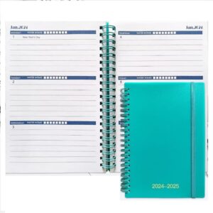 cheneyboo planner 2024-2025, monthly weekly daily planner 2024-2025, january 2024- june 2025 18 month planner,5.2"x7.5", green