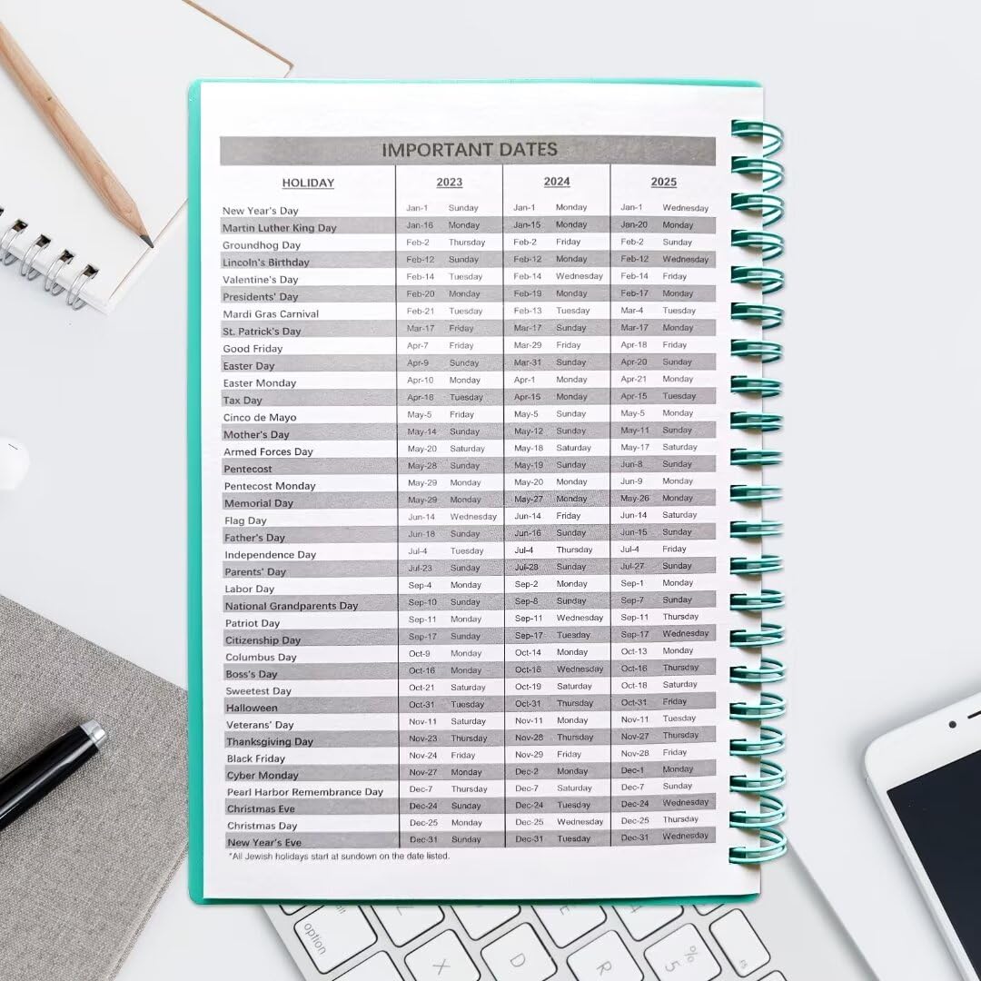 Cheneyboo Planner 2024-2025, Monthly Weekly Daily Planner 2024-2025, January 2024- June 2025 18 Month Planner,5.2"x7.5", Green