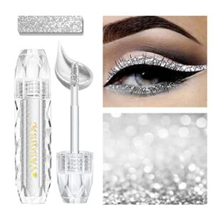 junruo liquid glitter eyeshadow, metallic shimmer waterproof long lasting quick-drying sparkling cosmetic glitter liquid eye shadow for women&girls, makeup glitter for eyes (crystal lamp)