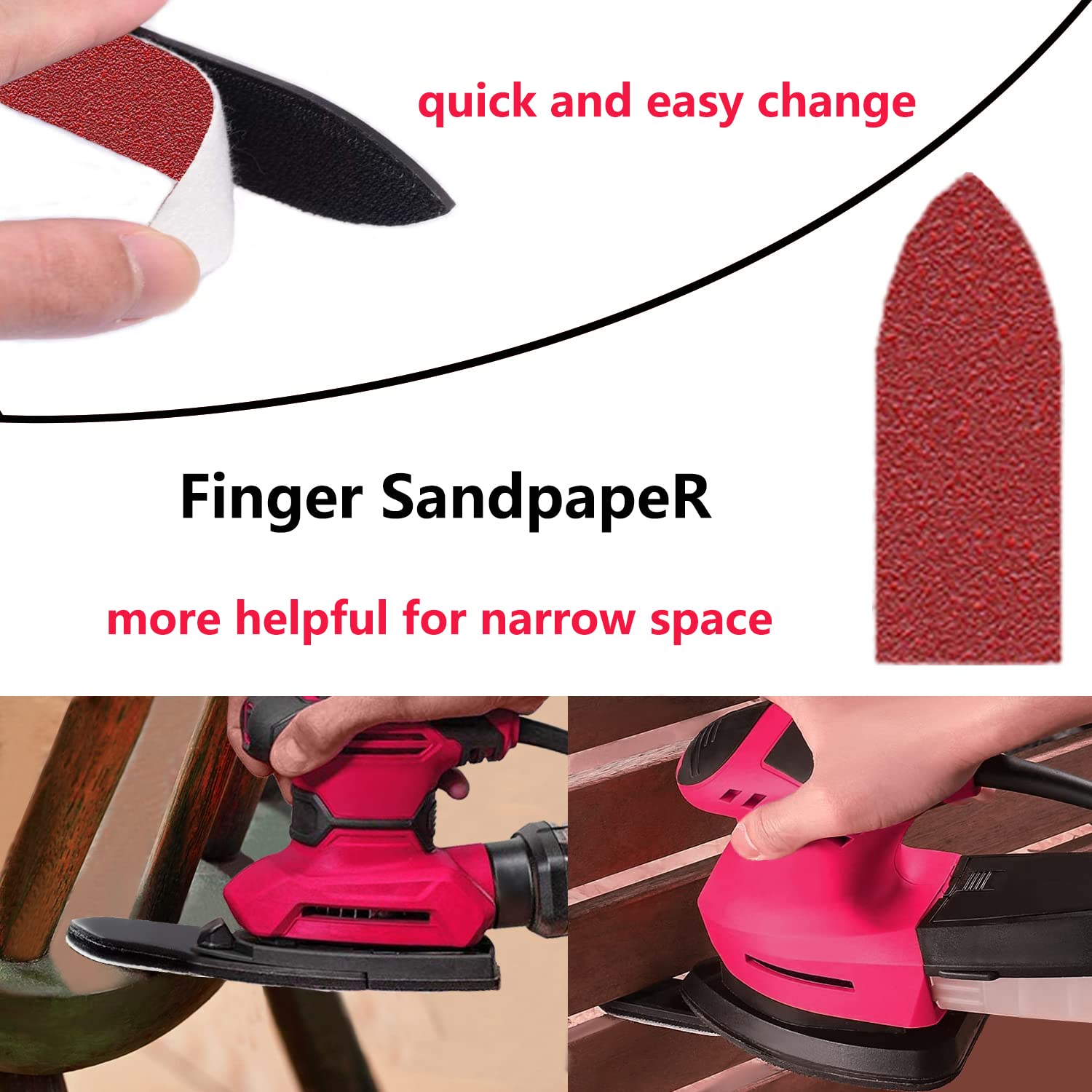 Dobetter 120Pcs Detail Sandpaper Sanding Paper Assortment, Mouse Sander Sandpaper Sheet Sanding Sheets 60 120 180 240 Grits Sandpaper for Detail Sander, Finger Sander -DSP-3