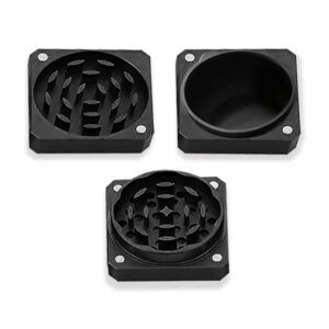 Genchi Herb Grinder Anodized Aluminum (Jet Black 3 layer)