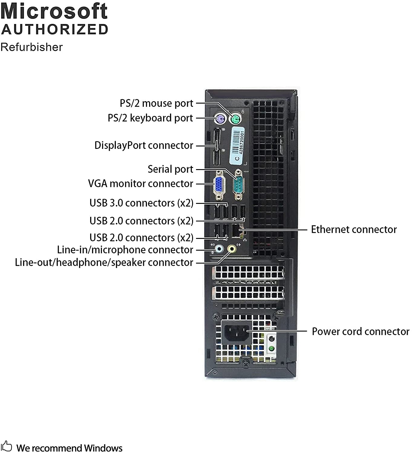 OptiPlex 9020-SFF, Intel Core i5-4570 3.2GHZ, 16GB RAM, 512GB SSD Solid State, DVDRW, Windows 10 Pro 64bit Grade A