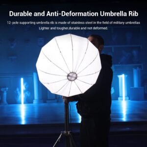 SmallRig RA-L65 Lantern Softbox Quick Release-One Step, 26in Light Modifier with Fabric Barn Doors, Diffuser for SmallRig Video Light 120B, 120D, 220B, 220D and Other Bowens Mount Light-3754