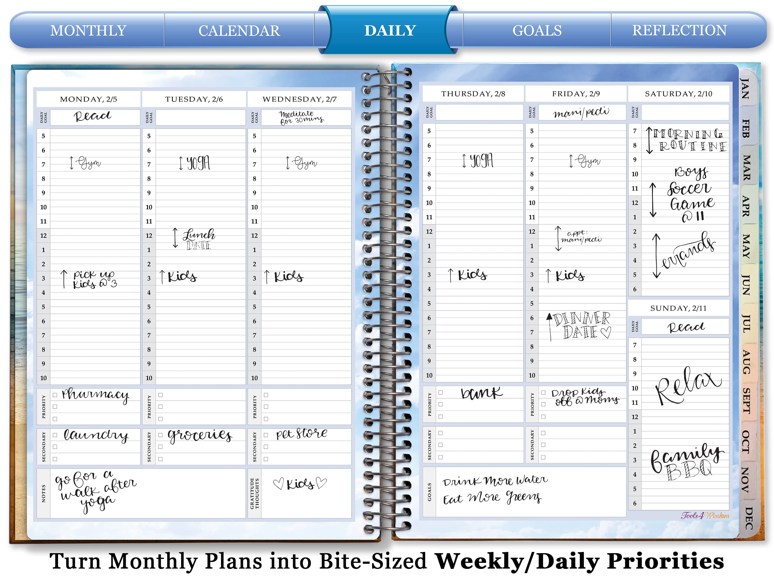 Tools4Wisdom 2024 Planner for Men - October 2023-2024 Dec - 15 Month - 8.5x11 Hardcover