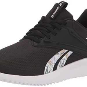 Reebok Women's FluxLite Cross Trainer, Black/White/Chalk, 11