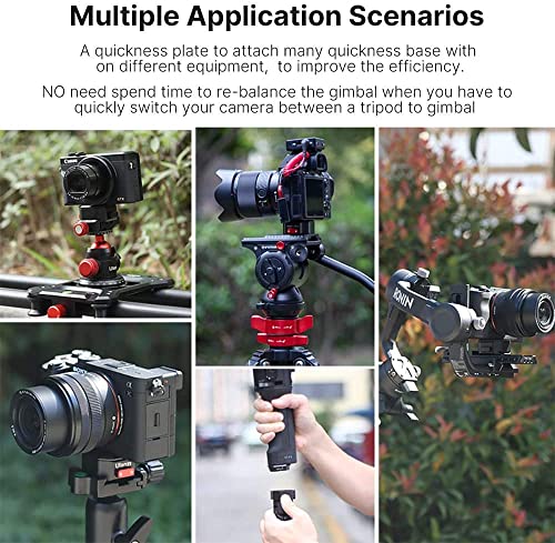 ULANZI Claw Quick Release Base Mount Upgraded Version Tripod QR Camera Mount Adapter Suitable for Tripod（Only Base Mount）