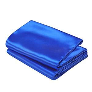 SiinvdaBZX 12 Pcs Royal Blue Satin Table Runner 12 x 108 inches Long, Bright Smooth Satin Wedding Table Runner Decorations for Birthday Parties, Buffet, Banquets, Graduations, Engagements