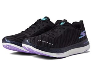 skechers go run arch fit razor excess 2 black/purple 7 b (m)