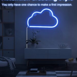 Aclorol Cloud Neon Signs Neon Light Sign for Wall Decor Battery/USB Powered Led Cloud Lights Blue for Aesthetic Room Dec, Bedroom, Kids Room, Living Room Party Wedding（Batteries Not Included)