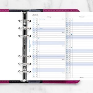 Filofax 2024 Personal Year Planner, vertical, 24-68402, Paper, White, PLANNER