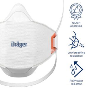 Dräger X-plore 1950 N95 respirator mask, size M/L | NIOSH-approved respirator mask for construction, DIY, home improvement