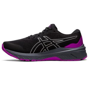 asics women's gt-1000 11 lite-show running shoes, 9, black/orchid