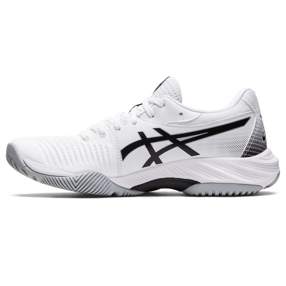 ASICS Women's Netburner Ballistic FlyteFoam 3 Volleyball Shoes, 8, White/Black