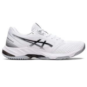 ASICS Women's Netburner Ballistic FlyteFoam 3 Volleyball Shoes, 8, White/Black