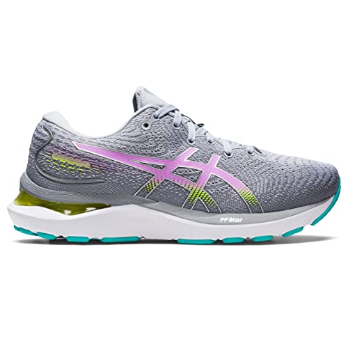 ASICS Women's Gel-Cumulus 24 Running Shoes, 8.5, Piedmont Grey/Lavender Glow