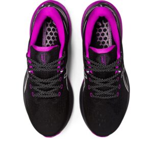 ASICS Women's Gel-Kayano 29 LITE-Show Running Shoes, 8.5, Black/Orchid