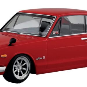 Aoshima Bunka Kyozai 09-SP3 The Snap Kit Series Nissan Skyline 2000GT-R Custom Wheel (Red) Color Coded Plastic Model