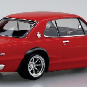 Aoshima Bunka Kyozai 09-SP3 The Snap Kit Series Nissan Skyline 2000GT-R Custom Wheel (Red) Color Coded Plastic Model