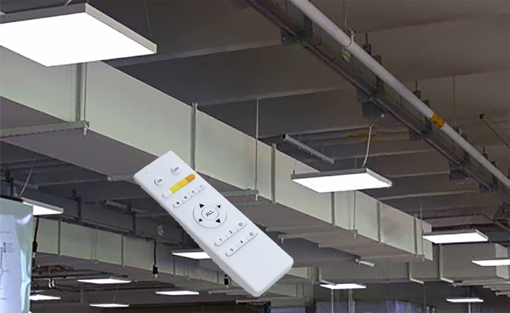 Handheld Controller 2.4G RF Combined Dimmer, CCT Selector and ON-Off with up to 4 Grouping Tri-Function for LED Panel Lights EEBPTL, LED Drop Ceiling Lights Fixture, LED Flat Panel Troffer Fixture