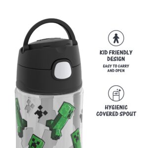 THERMOS FUNTAINER 16 Ounce Plastic Hydration Bottle with Spout, Minecraft