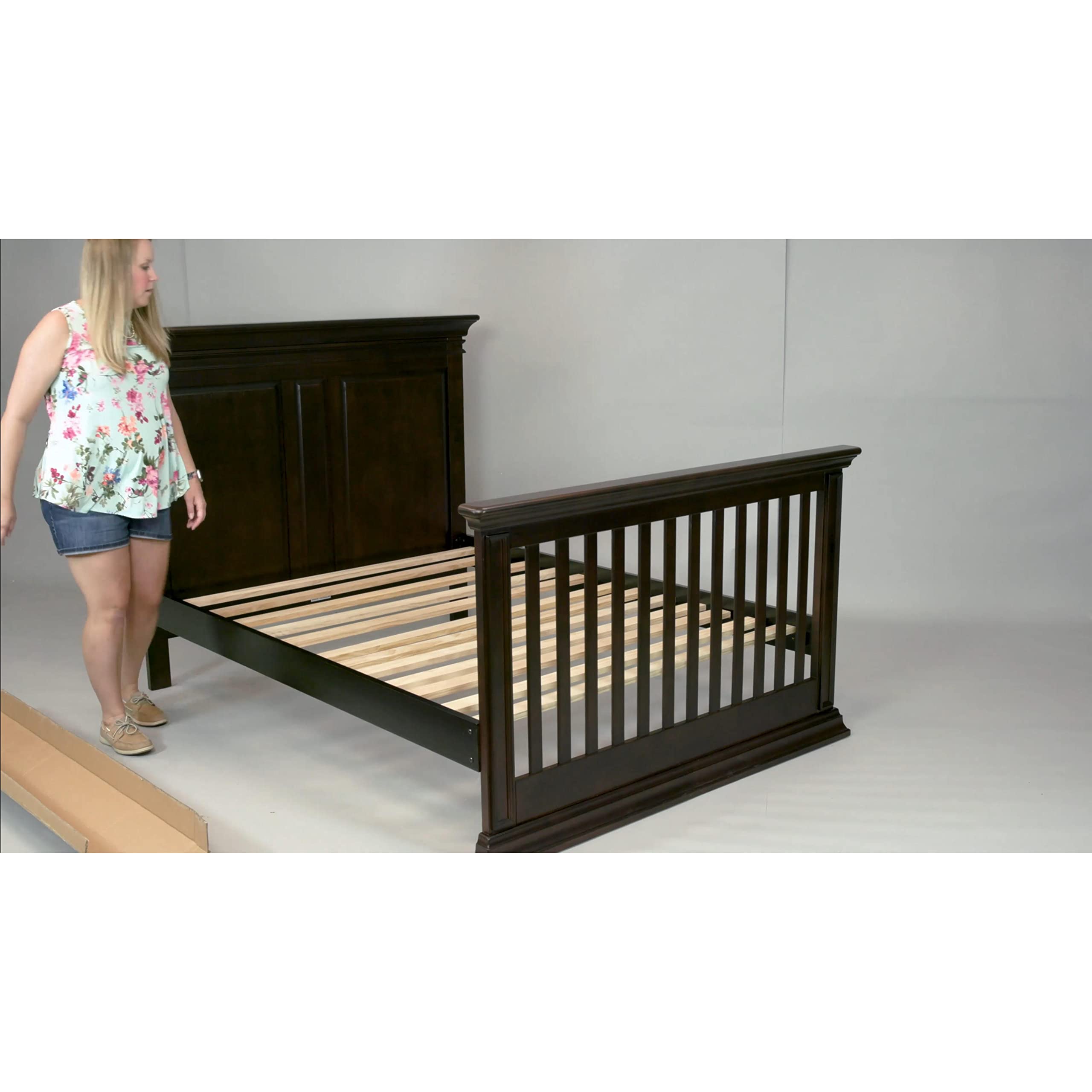 CC KITS Set of Eight (8) 53 Inch Full/Double Size Solid Wood Support Bed Slats｜Use Crib Conversion Kits｜Platform Frame for Mattress｜Bunkie Board, Box Spring or Foundation Replacement Option