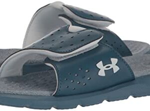 Under Armour Women's Ignite Pro Graphic Slide, (400) Static Blue/Static Blue/Gray Mist, 8, US