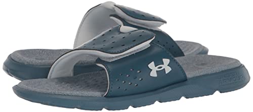 Under Armour Women's Ignite Pro Graphic Slide, (400) Static Blue/Static Blue/Gray Mist, 8, US