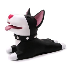 txyaon cute dog door stopper, decorative bull terrier door stop decorative animal doorstop style door wedge for home classroom and office bottom of door prevent (bull terrier black)