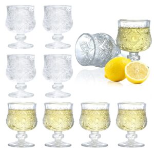 soopiiso cordial glasses,1.7oz/50ml,shot glasses set of 8,shot glasses with stem/tequila shot glasses/sherry glasses