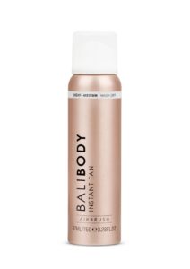 bali body instant tan - light to medium, skin perfecting aerated spray, flawless airbrushed bronzed finish, vegan & cruelty-free (97 ml/3.28 fl oz)