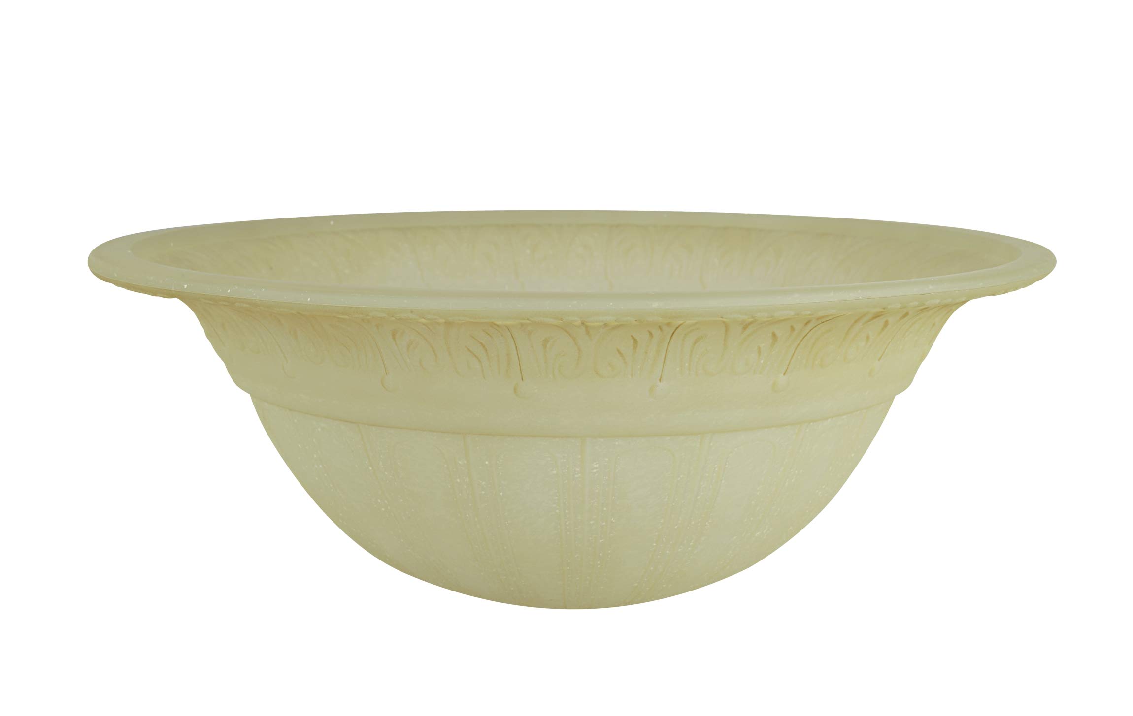 Aspen Creative Amber 23095-01A Transitional Style Replacement Torchiere Glass Shade, 6" Height x 15-3/4" Diameter