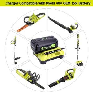 OP401 40V Lithium Ion Battery Charger Compatible with Ryobi OP4015 OP4026 OP4026A OP4030 OP4040 OP4050 OP4050A OP4060 OP40261 OP40301 OP40401 OP40501 OP40601 Tools Batteries