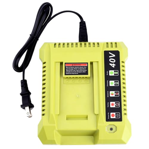 OP401 40V Lithium Ion Battery Charger Compatible with Ryobi OP4015 OP4026 OP4026A OP4030 OP4040 OP4050 OP4050A OP4060 OP40261 OP40301 OP40401 OP40501 OP40601 Tools Batteries