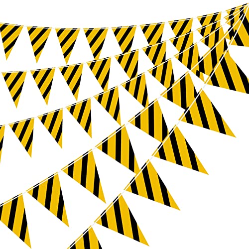 Luxiocio Construction Birthday Party Supplies, 5 Packs Construction Pennant Banner Decorations, Dump Truck Theme Flag Banner for Boy, Under Construction Party Bunting Banner Decor