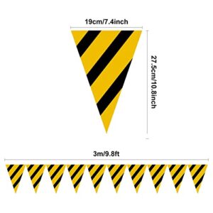 Luxiocio Construction Birthday Party Supplies, 5 Packs Construction Pennant Banner Decorations, Dump Truck Theme Flag Banner for Boy, Under Construction Party Bunting Banner Decor