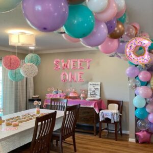 Sweet One Balloons,Donut First Birthday Balloons,Sweet One Donut Birthday Party Decorations,Sweet One Birthday Balloons,Donut Grow Up Party Supplies 1st Birthday.