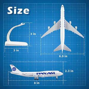 Lose Fun Park 1/300 Diecast Airplanes Model American PanAm Boeing 747 Model Airplane for Collections & Gifts