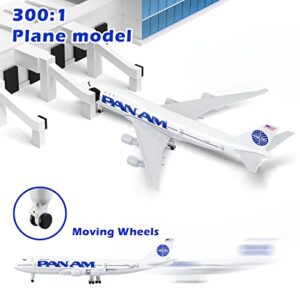 Lose Fun Park 1/300 Diecast Airplanes Model American PanAm Boeing 747 Model Airplane for Collections & Gifts