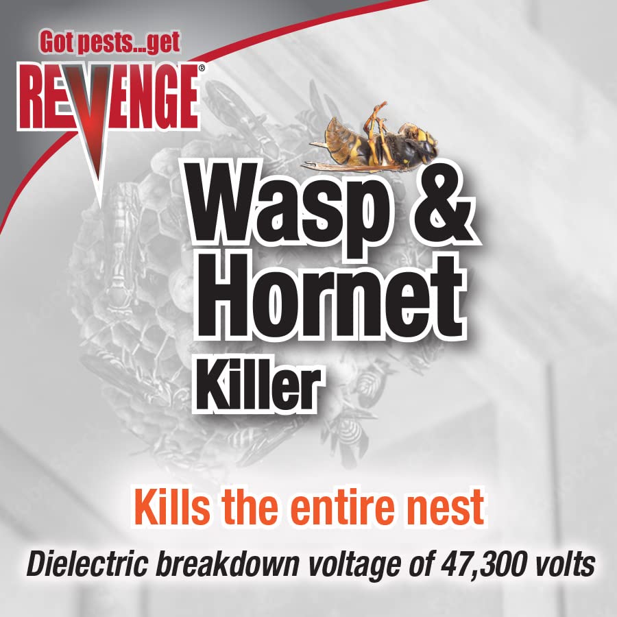 REVENGE Wasp & Hornet Killer Aerosol, 15 oz Ready-to-Use Spray for Wasps, Hornets and Yellow Jackets, Kills Entire Nest