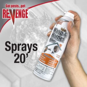 REVENGE Wasp & Hornet Killer Aerosol, 15 oz Ready-to-Use Spray for Wasps, Hornets and Yellow Jackets, Kills Entire Nest