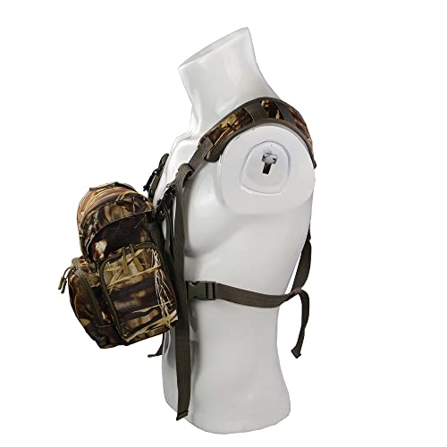 MDSTOP Binocular Harness, Bino Harness Chest Pack with Rangefinder Pouch, Bino Straps Secure Your Binoculars, Holds rangefinders, Phones, Bullets etc, for Bird Watching, Hunting, Travel, Sports