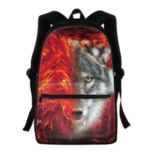 afpanqz teenagers backpack schoolbag breathable backing diaper bag cool wolf rucksack daypack bookbag for kids boys middle school