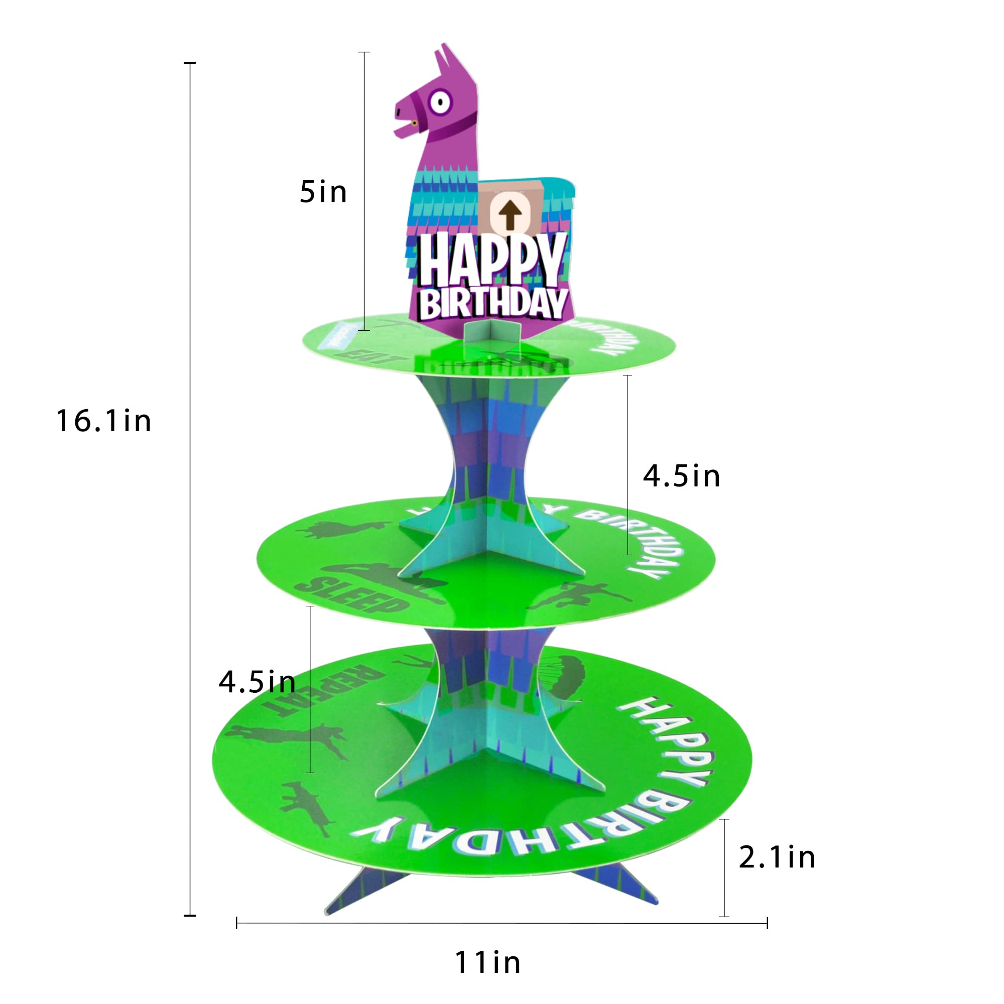 Video Game Party Supplies, 3 Tier Video Game for Nite Cupcake Stand for Kids Boys Girls Birthday Baby Shower Game Party Decorations