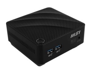 msi cubi n mini pc: intel pentium silver n6000, 4gb ddr4 (1x4gb) 2666mhz, 128gb ssd, wifi 6, bt 5.2, energy efficient, black, windows 11 pro: jsl-078us