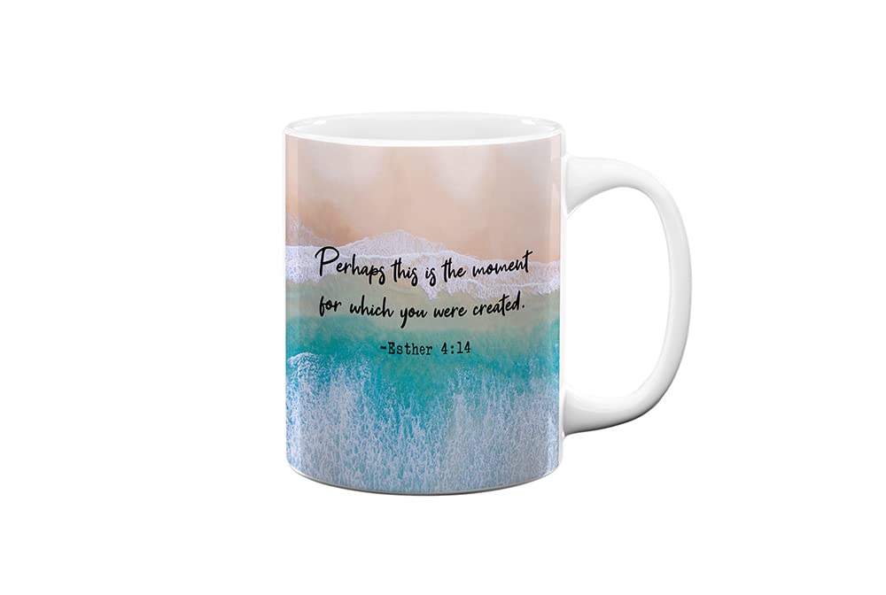 TJ Originals Esther 4:14 Perhaps This Is The Moment Gifts for Her - Bible Verse Graduation Drinkware- 11oz Ceramic Mug - Best Christian Office BFF Gifts for Women Friends