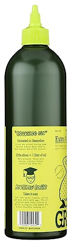 Graza "Sizzle" Extra Virgin Olive Oil. Peak Harvest Cooking Oil. Single Farm Spanish EVOO. 25.3 FZ (750 ML) Squeeze Bottle