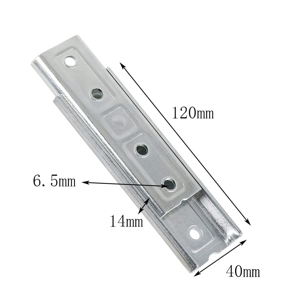 Lokatall 4.7 Inch Headboard Fixing Brackets, Panel Wall Mount Interlocking Hangers, Heavy Duty Sofa Connector, Universal Metal Interlocking Connector for Sofa, Bed, Furniture (2 Pair)