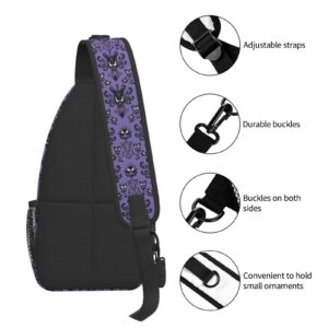 YANGDADA Haunted the Mansion Mini Sling Bag for Women Men Crossbody Bags Travel Hiking Lightweight Daypack Shoulder Backpack for Cycling Fitness